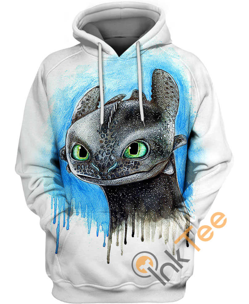 Toothless Watercolor Hoodie 3D - Bluefink