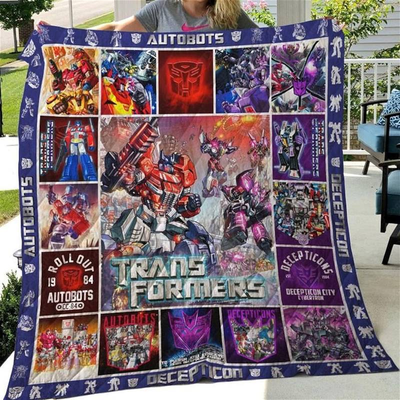 Transformers Animated Cartoon Blanket Gift For Fans Cartoon Movie Quilt ...