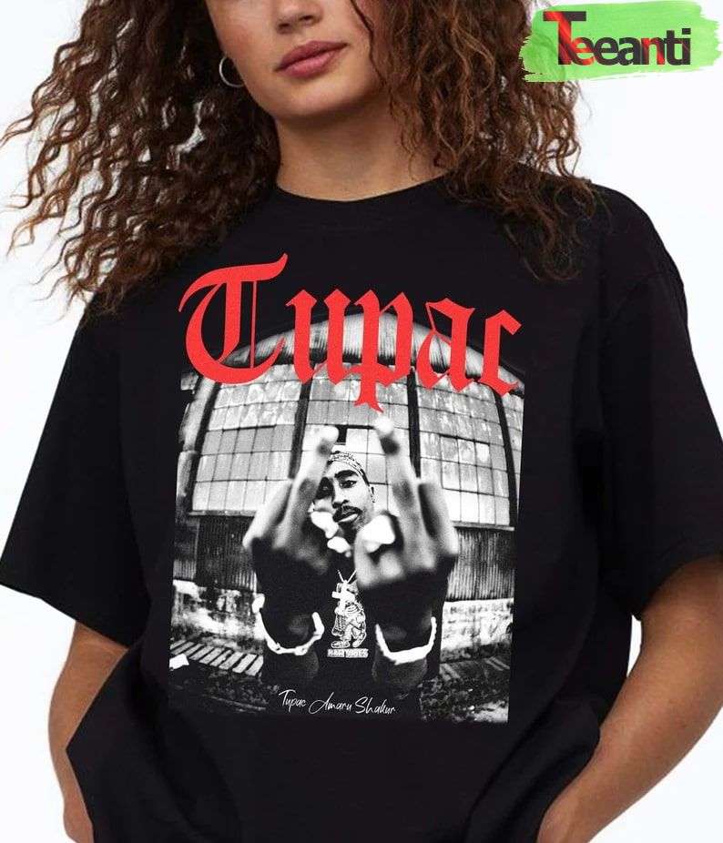 Tupac Shakur Rap Tour Concert Favorite T-Shirt - Bluefink