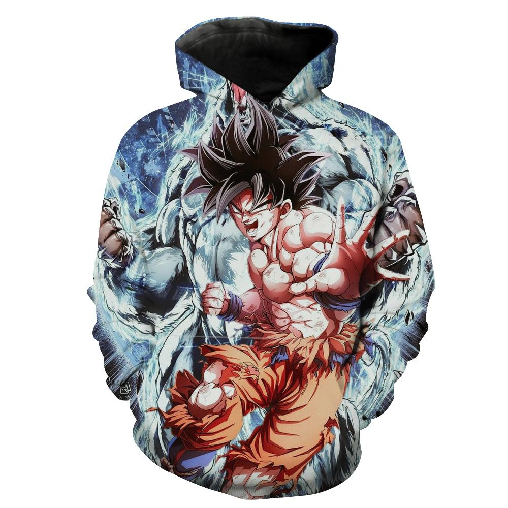 Ultra Instinct Goku Dragon Ball Super Goku Hoodie 3D - Bluefink