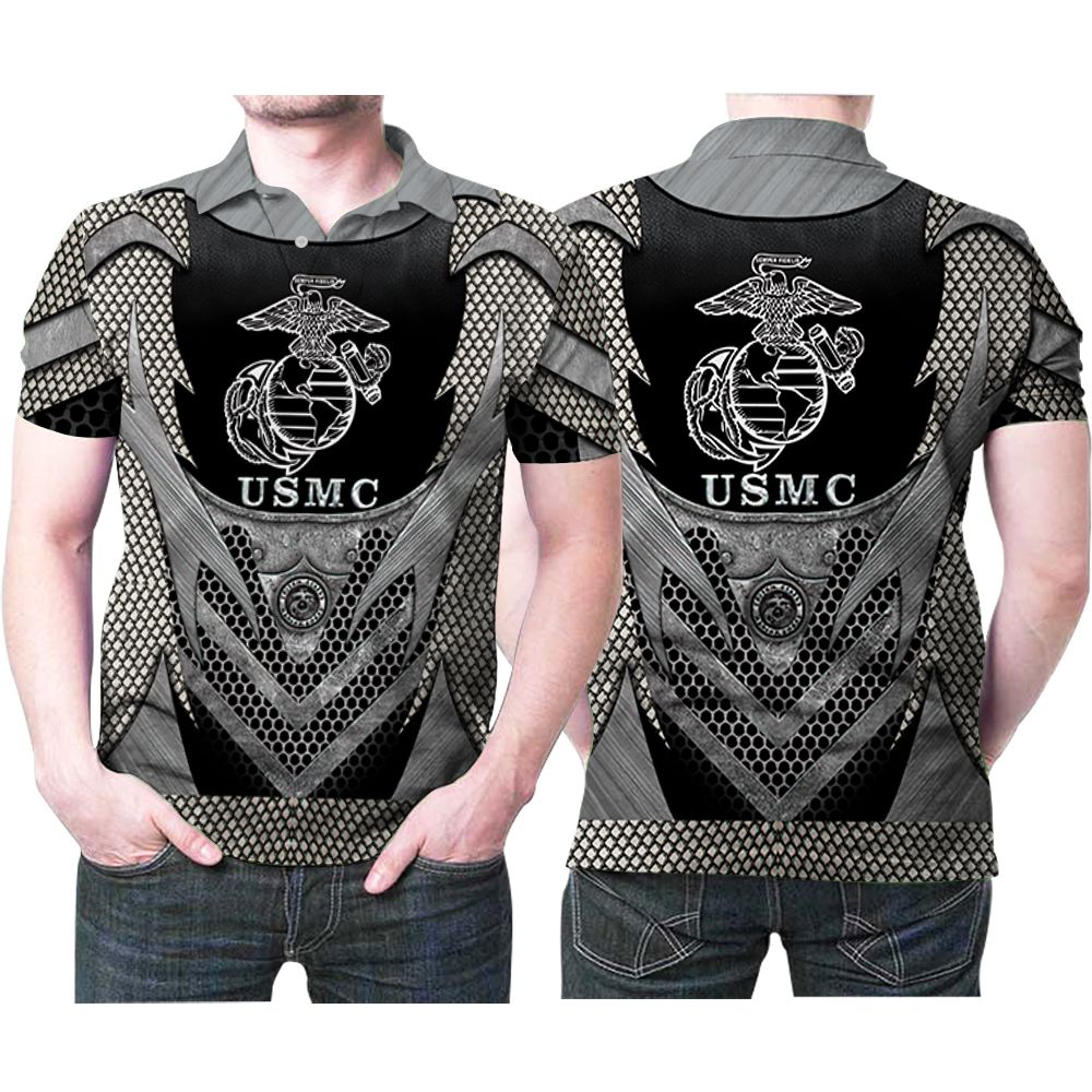 United States Marine Corps Usmc Armed Force 3D All Over Print Polo ...