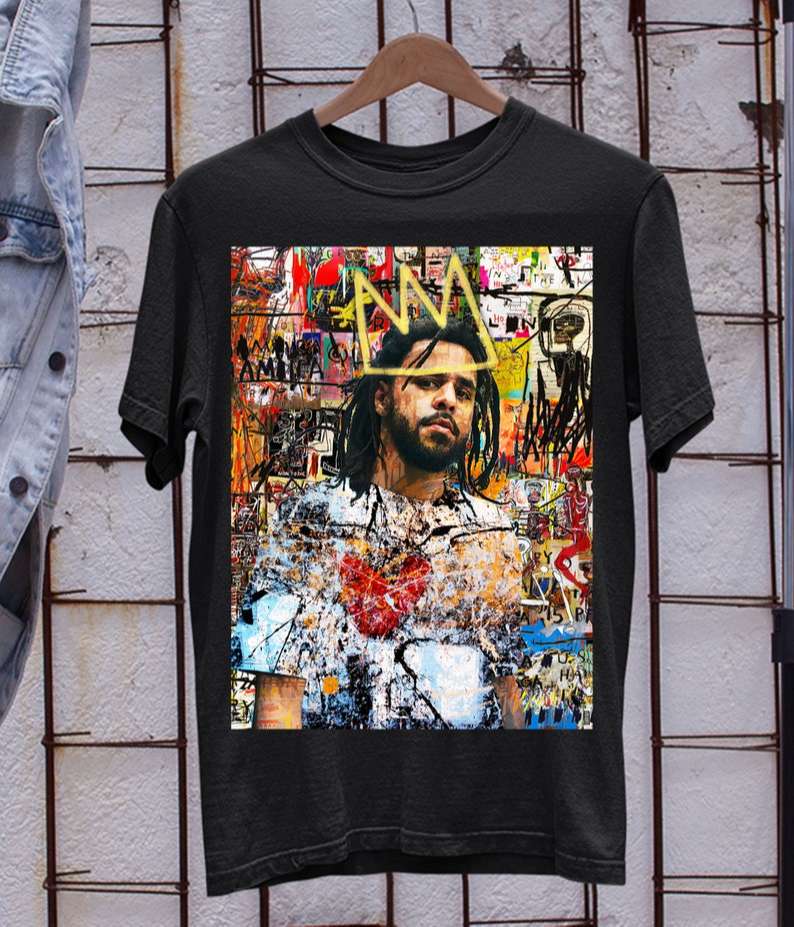 Vintage J Cole Portrait, Rapper T-Shirt - Bluefink