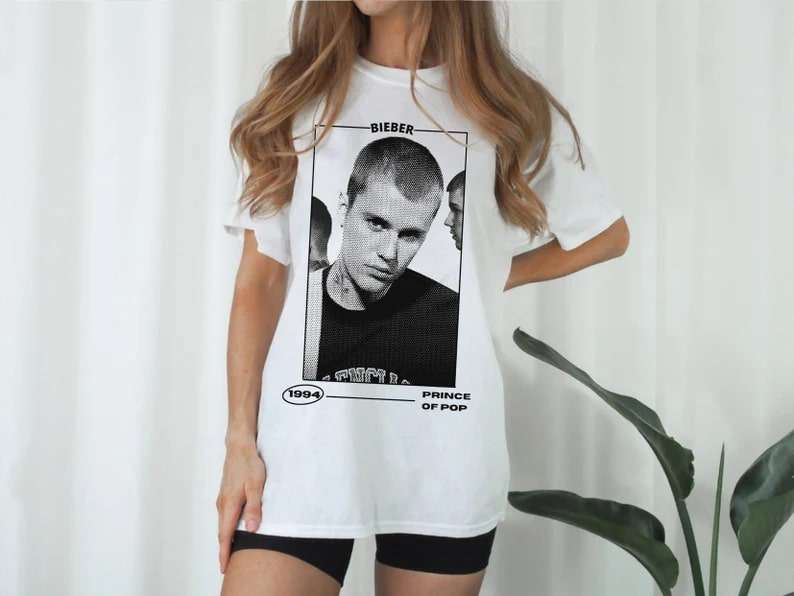 Vintage Prince Of Pop Bieber T-Shirt - Bluefink