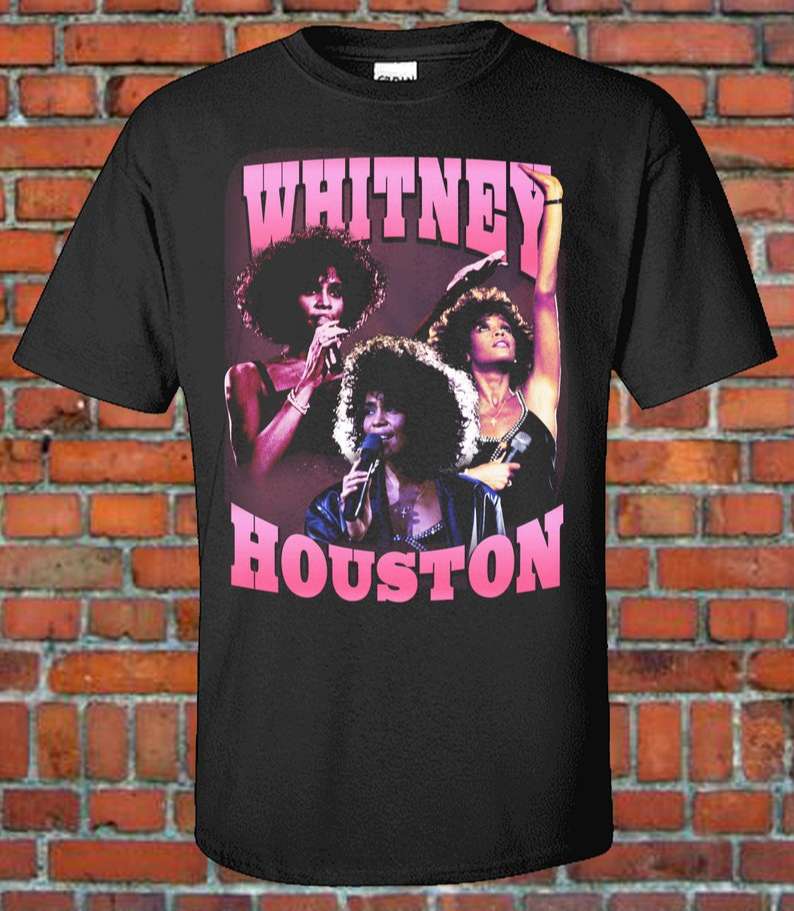 Whitney Houston 90S Style T-Shirt - Bluefink