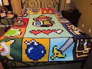 Zelda Fabric Quilt Blanket - Bluefink
