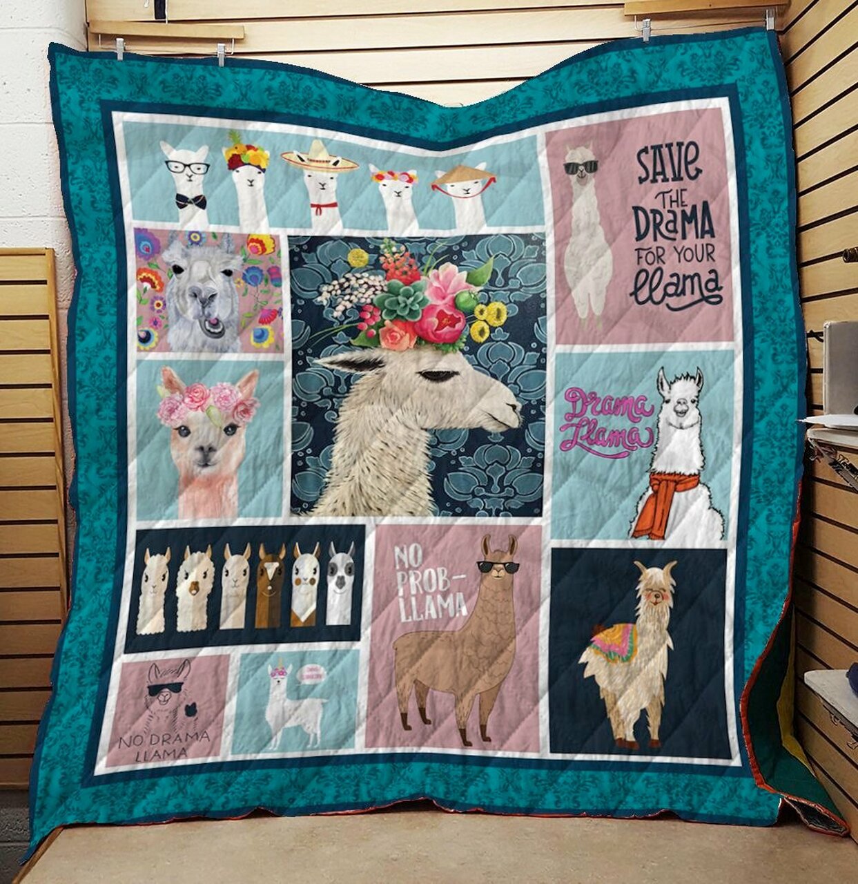 Add Your Name to Llama Quilt Bedding Set for Bedroom Decor and Family ...
