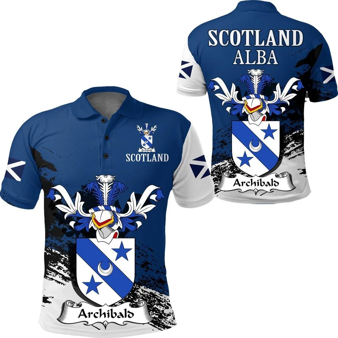 Archibald Scottish Family Crest Scotland Special Polo Shirt - Golf ...