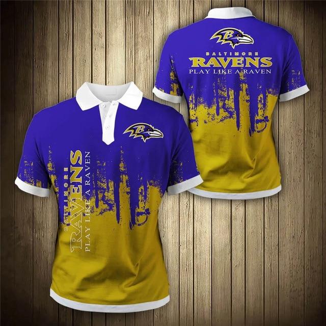 Baltimore Ravens 3D Polo Shirt - Bluefink
