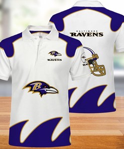 Baltimore Ravens Polo Shirts White - Bluefink
