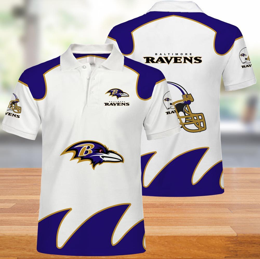 Baltimore Ravens Polo Shirts White - Bluefink