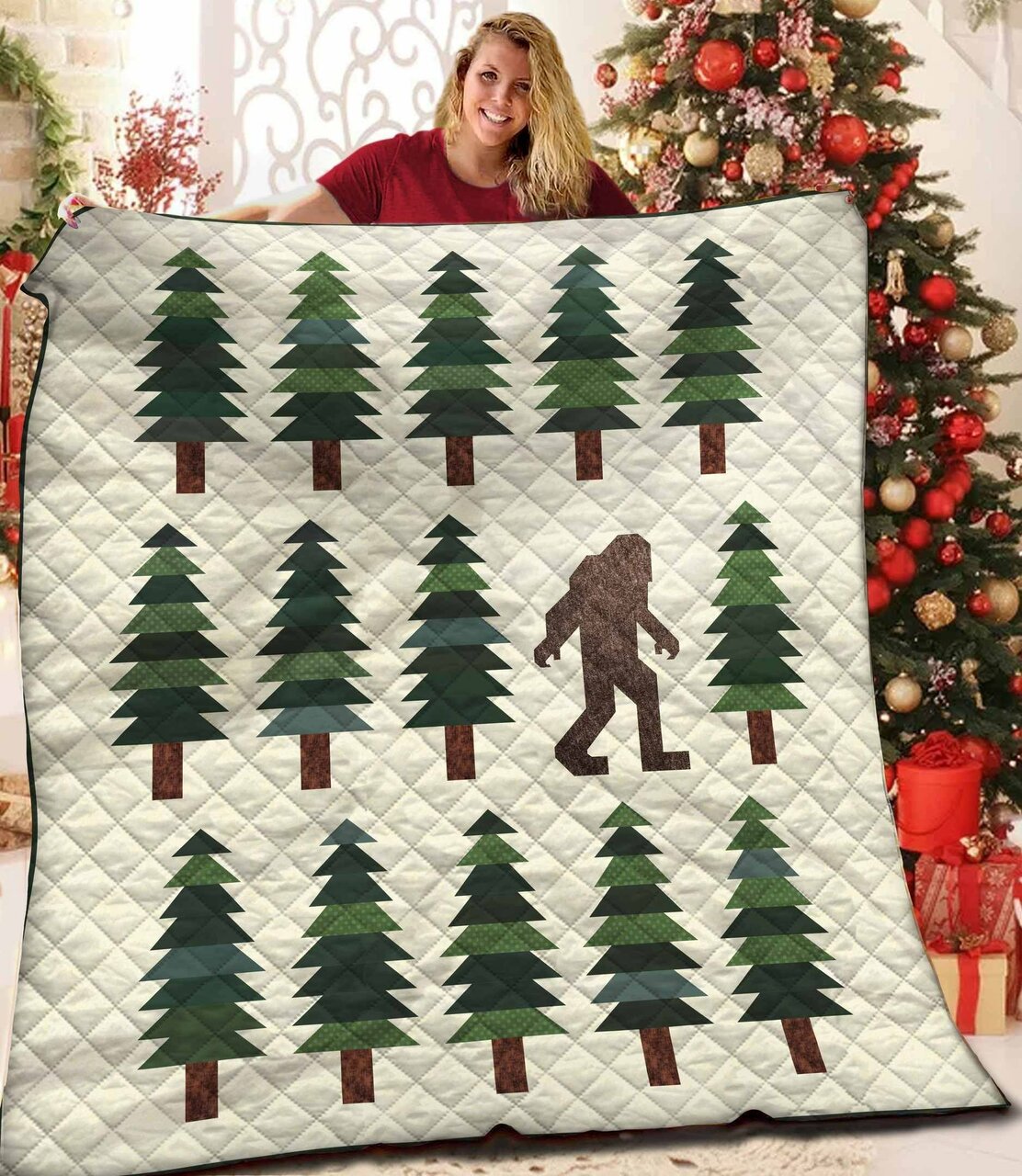 Bigfoot Quilt Bedding Set Bedroom Decor, Gifts for Family - Bluefink