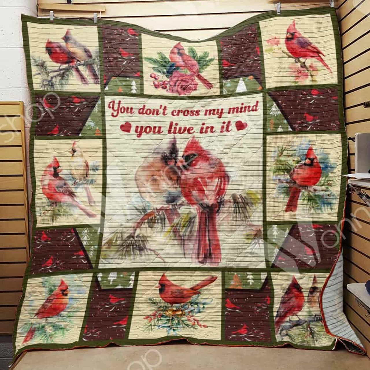 Cardinal Bird Lovers Quilt Bedding Set - Ideal for Family Gifts - Bluefink