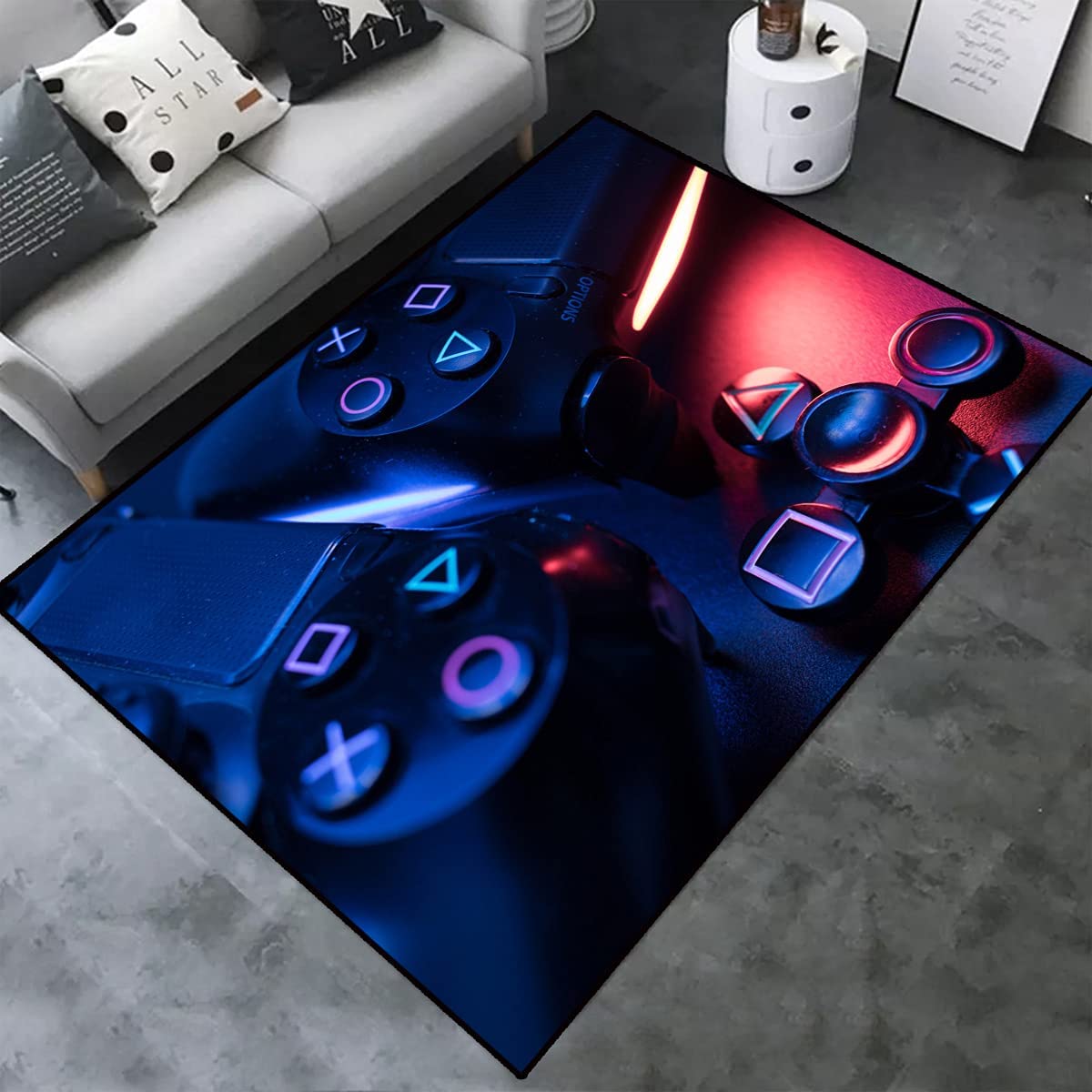 Cool 3D Printed Gaming Carpet Rugs for Boys Bedroom/Gaming Room - Bluefink