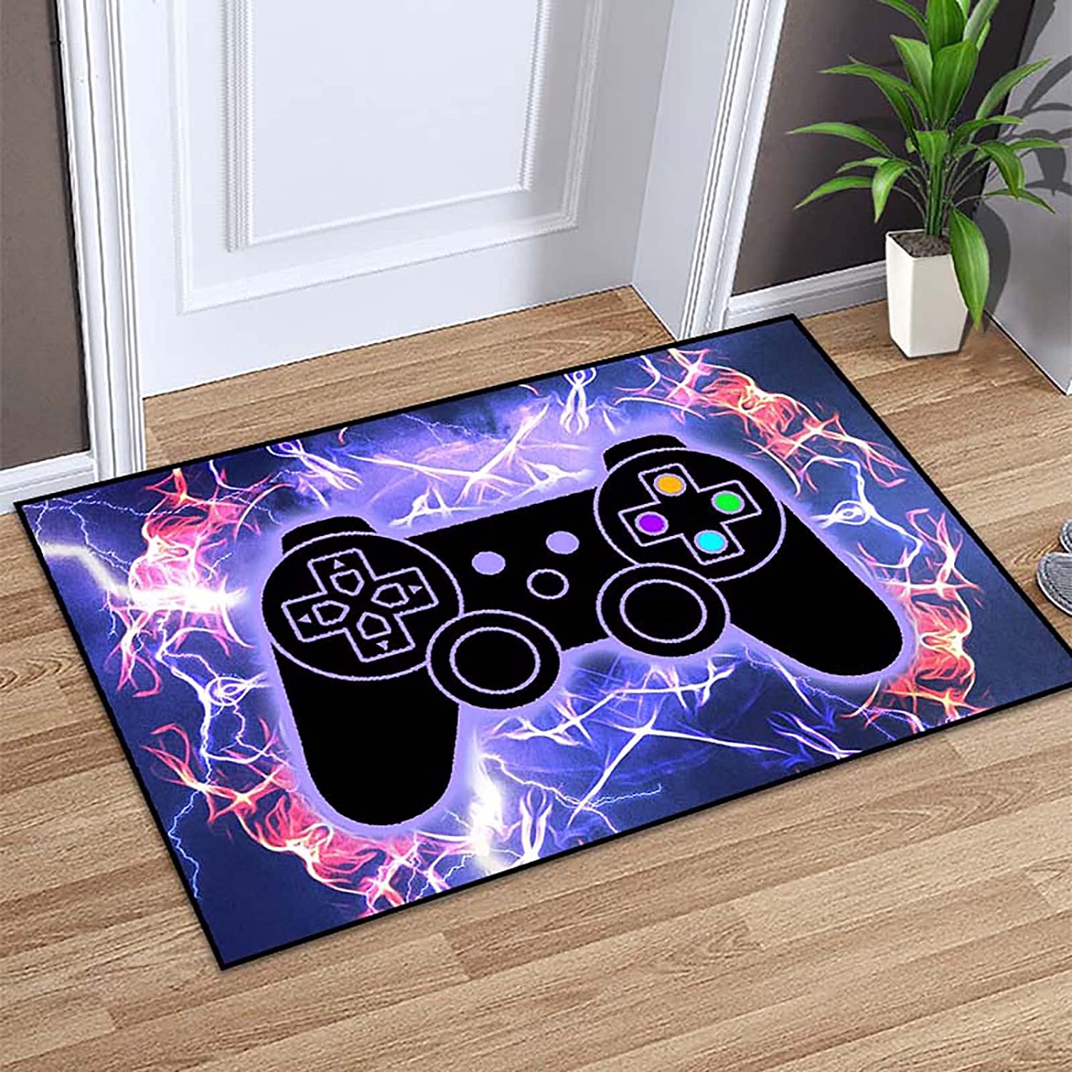 Cool Area Rugs Teen Boys: Video Game Controller Gamepad Art with 3D ...