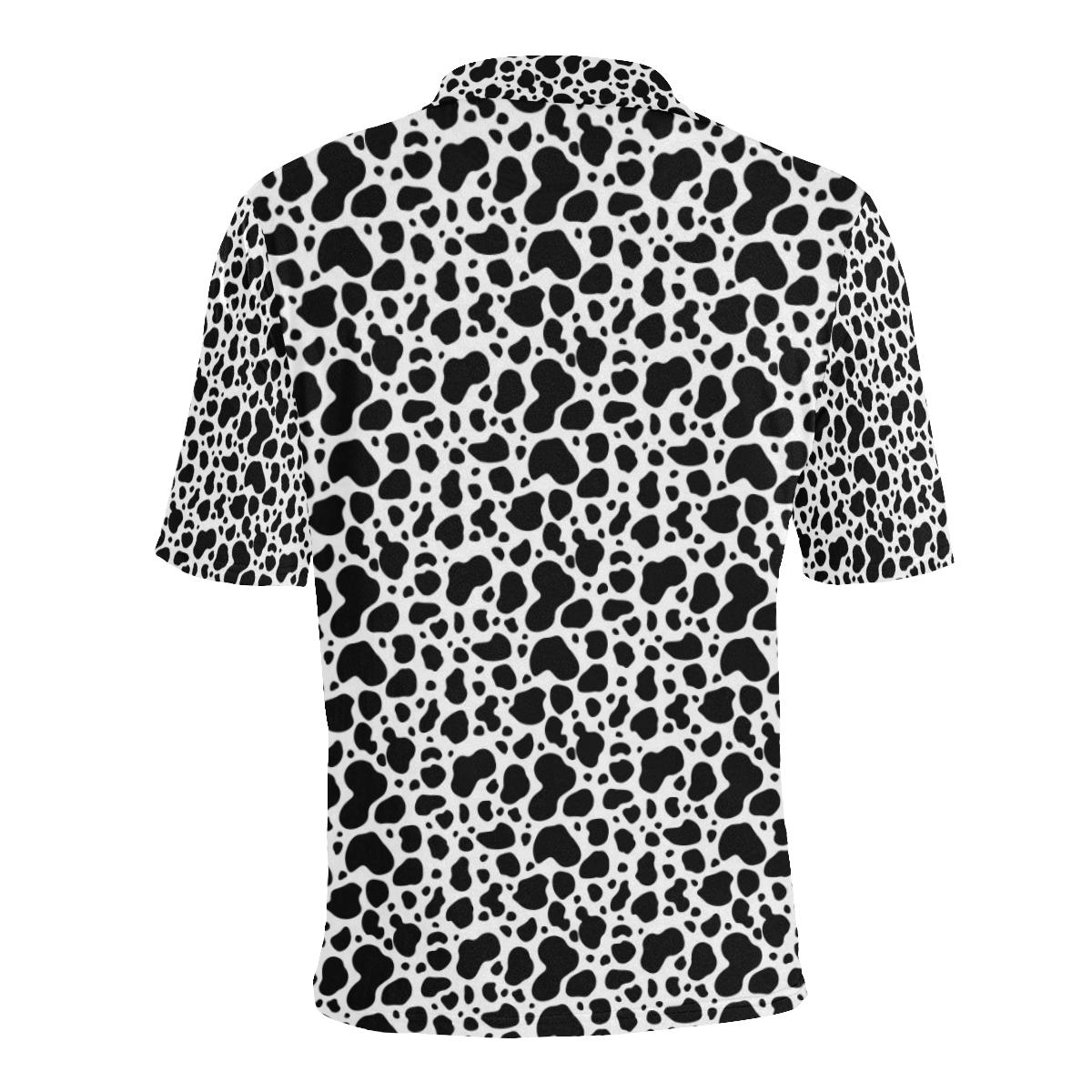 Cow Skin Pattern Print Design 04 Men Polo Shirt - Bluefink