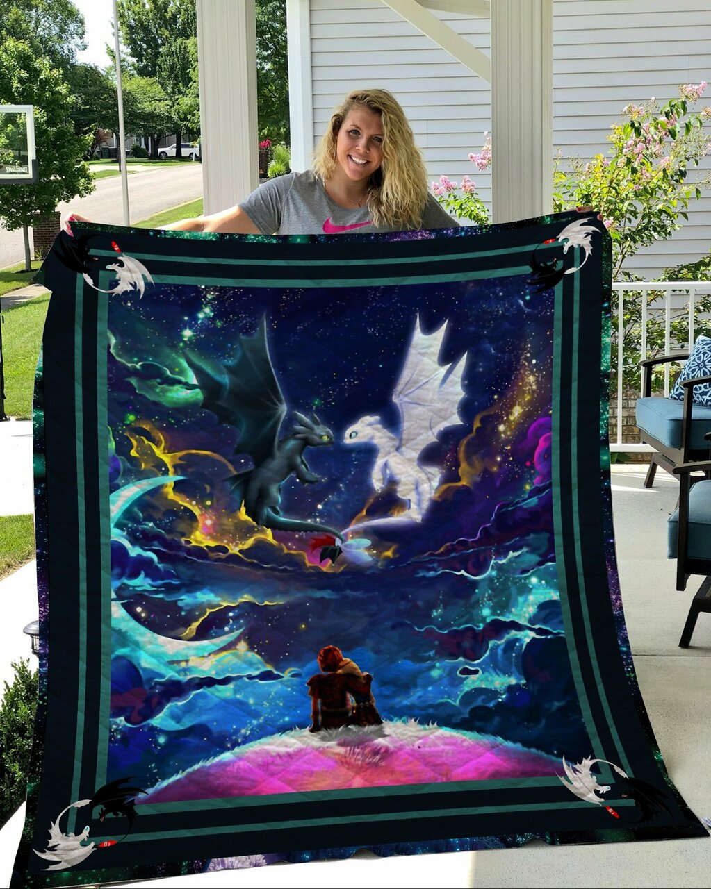 Custom How To Train Your Dragon Quilt Bedding Set for Personalized Home ...