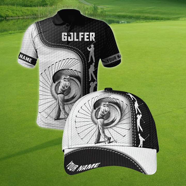 Custom Name Xt Golf Lover Combo Polo + Cap - Bluefink