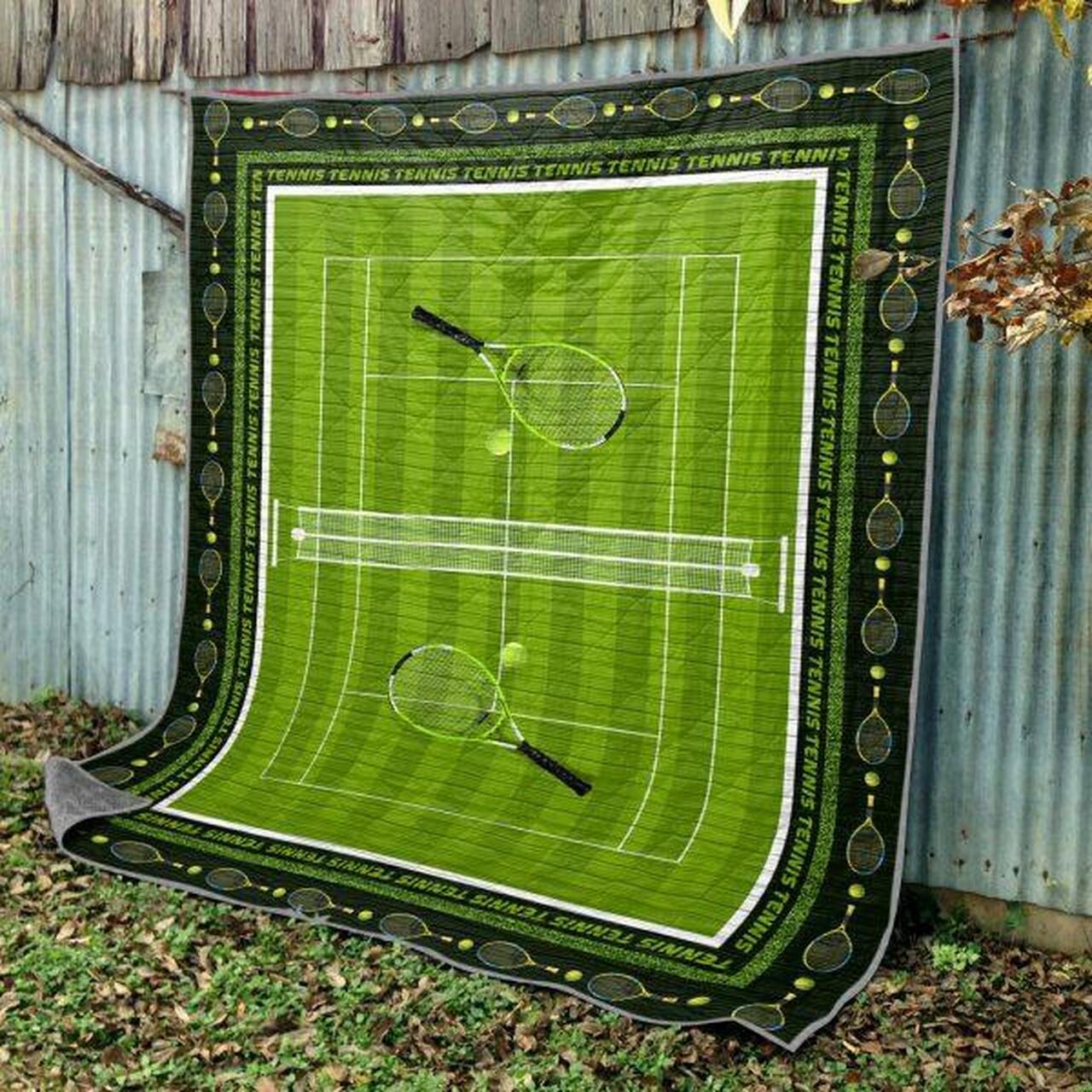 Custom Tennis Court Quilt Bedding Set Great for Bedroom Decor and ...