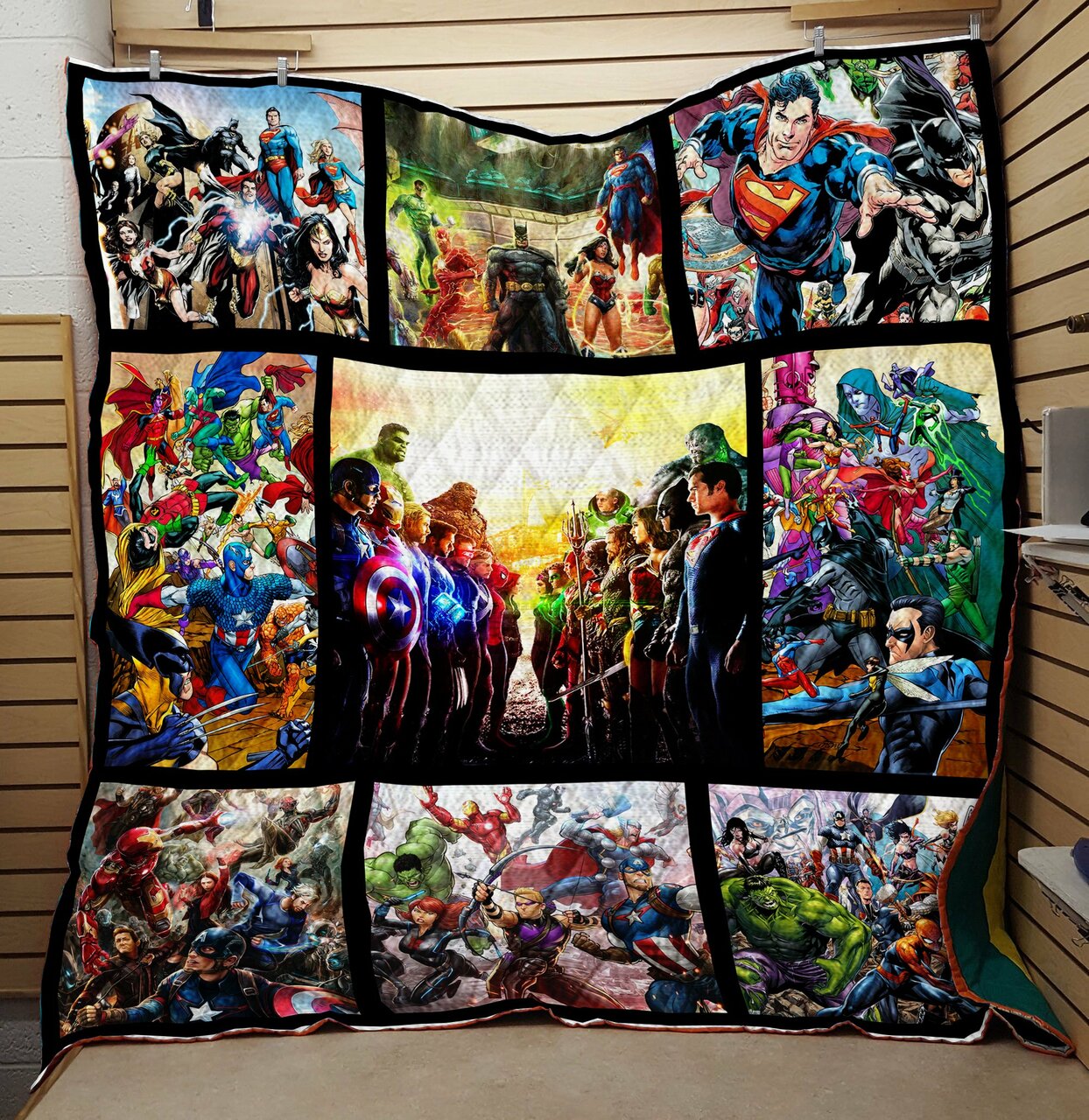 Customizable Marvel Comic Quilt Bedding Set - Perfect for Bedroom Decor ...