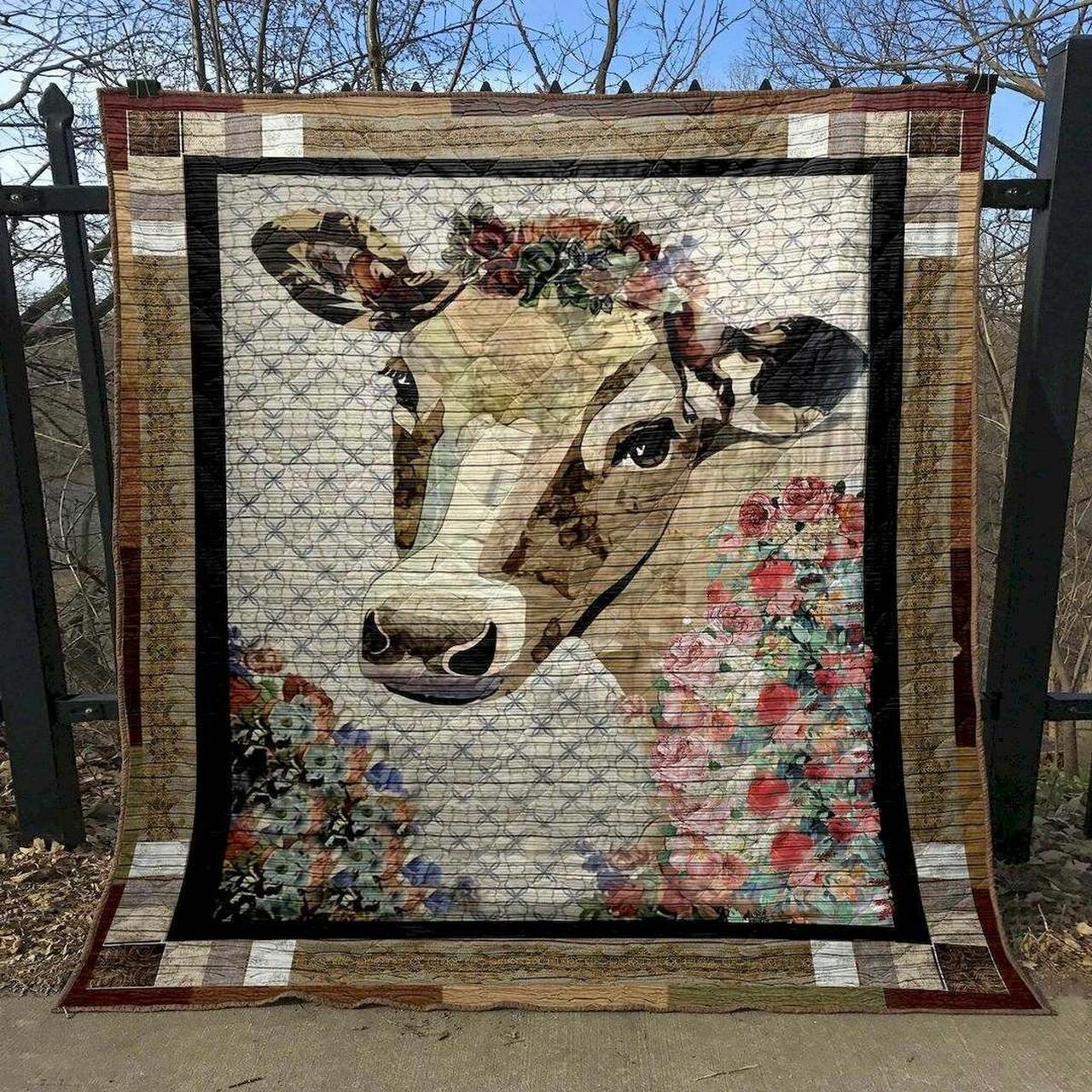 Cute Personalized Calf Quilt Bedding Set Perfect for Bedroom Decor and ...