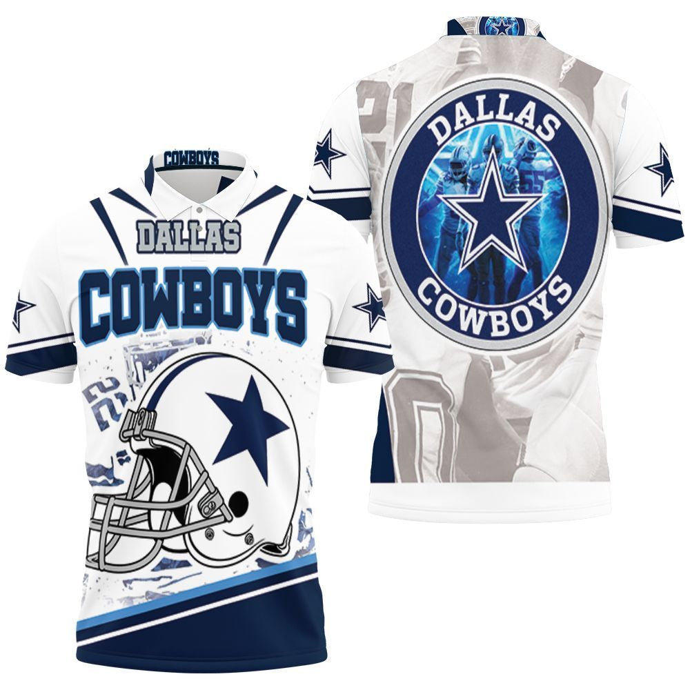 Dallas Cowboys Helmet Nfc East Division Super Bowl 2021 3D Polo Shirt ...