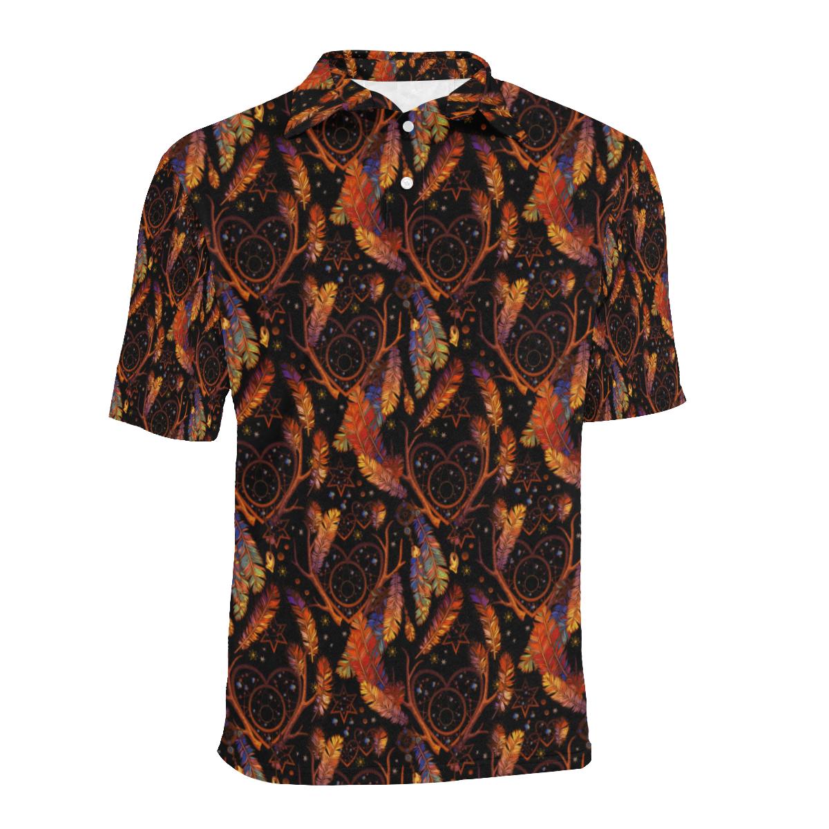 Dream Catcher Native American Design Men Polo Shirt - Bluefink