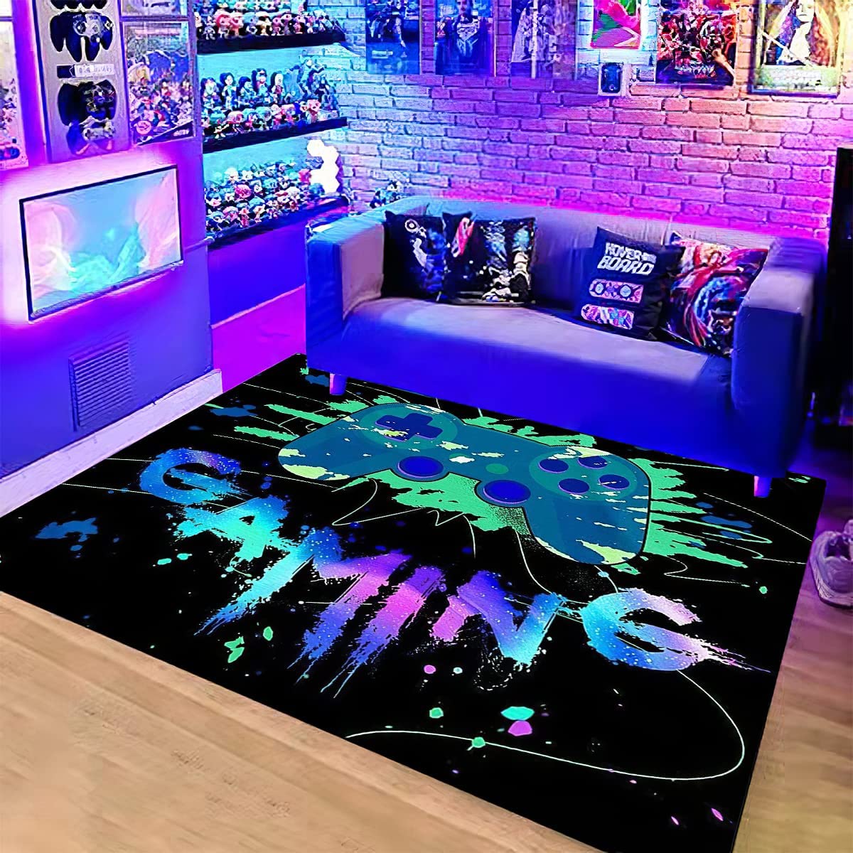Gaming Floor Mat with 3D Printed Game Controller Design - Bluefink