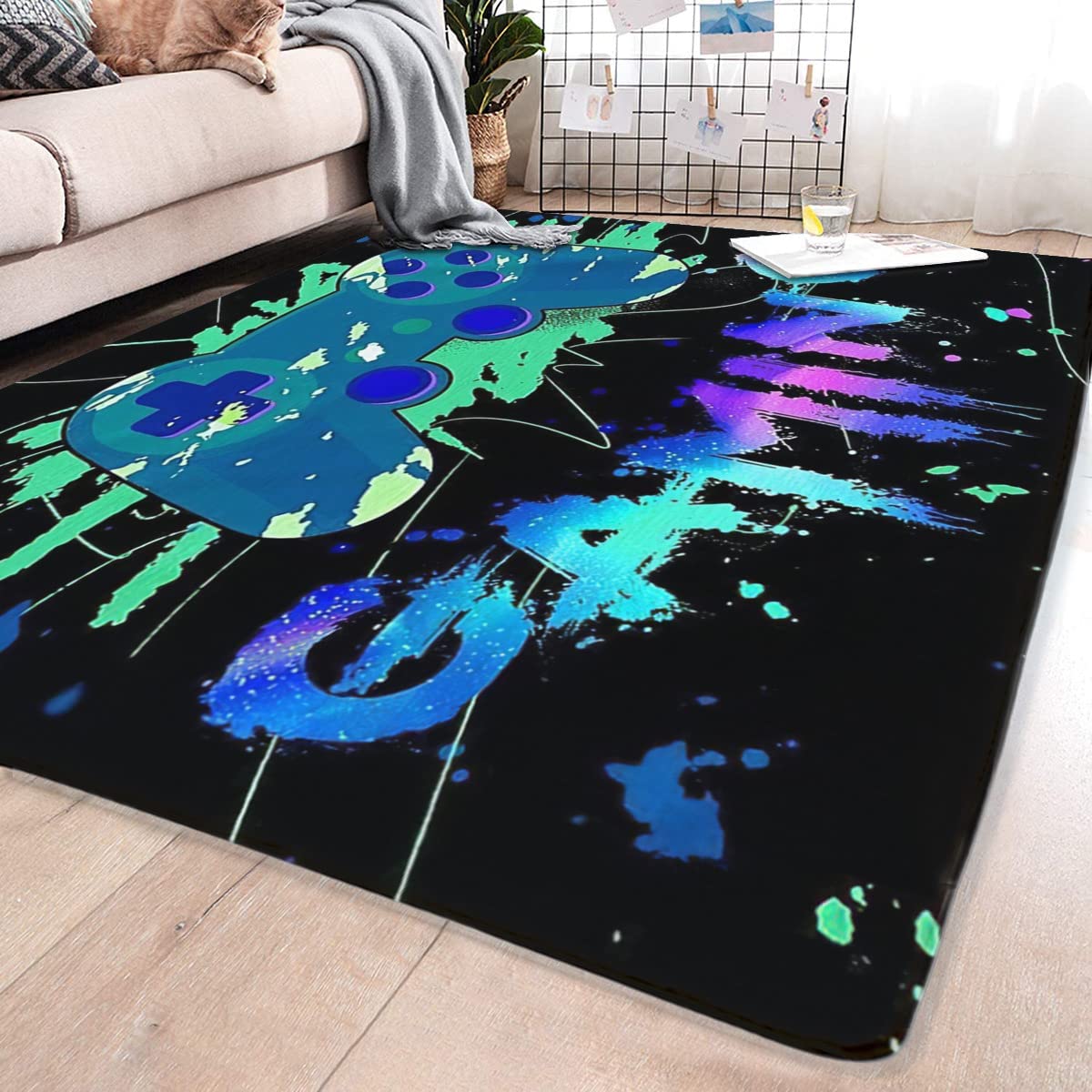 Gaming Floor Mat with 3D Printed Game Controller Design - Bluefink