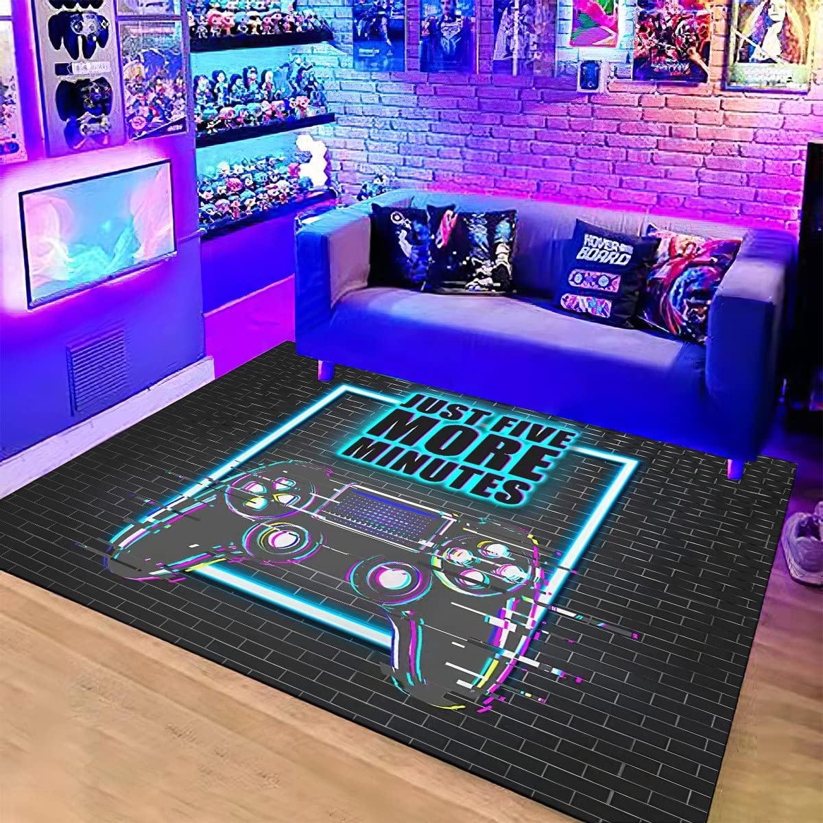 Gaming Rugs for Teen Boys Bedroom - Non Slip Floor Mat with Game ...