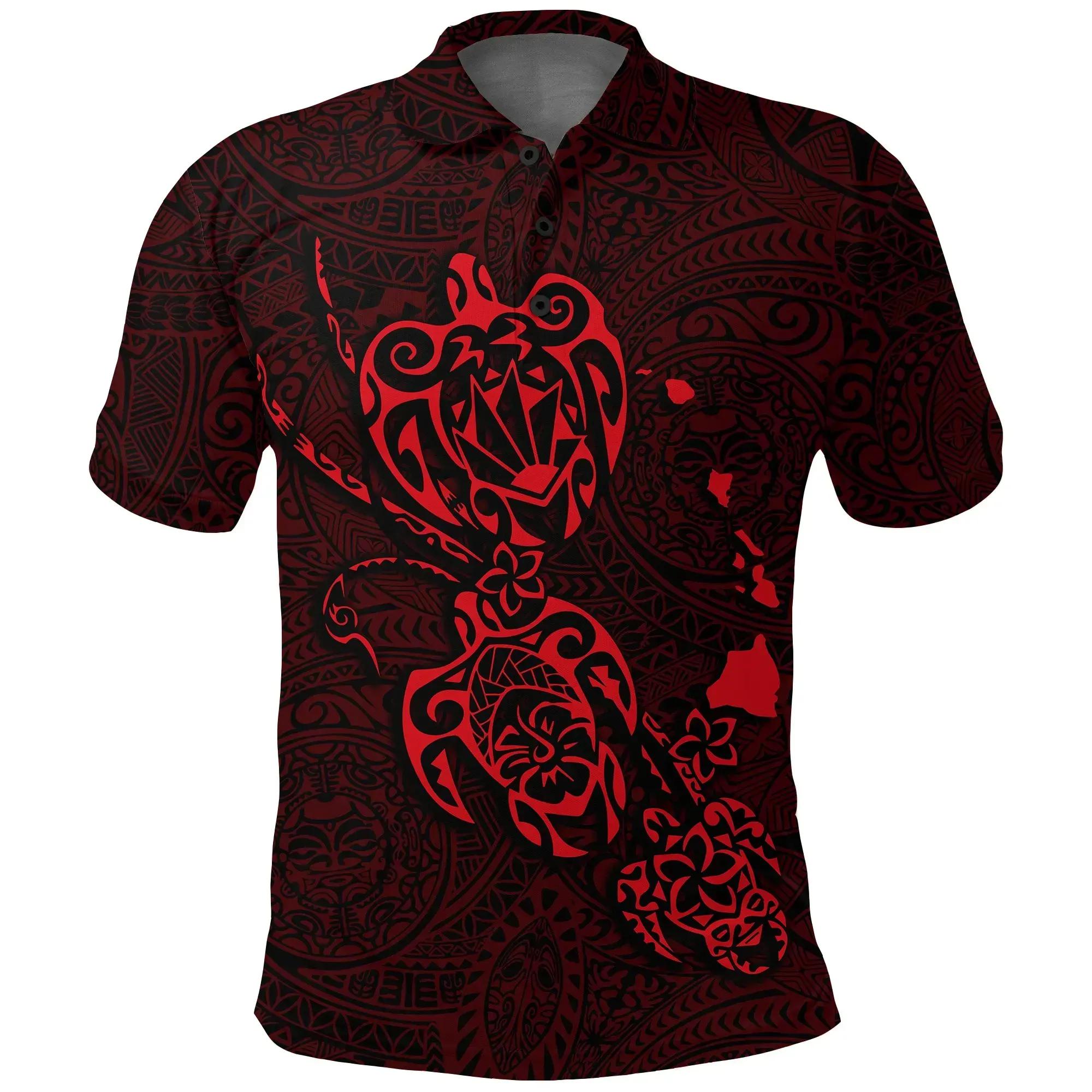 Hawaii Turtle Polo Shirt, Polynesian Golf Shirt - Bluefink