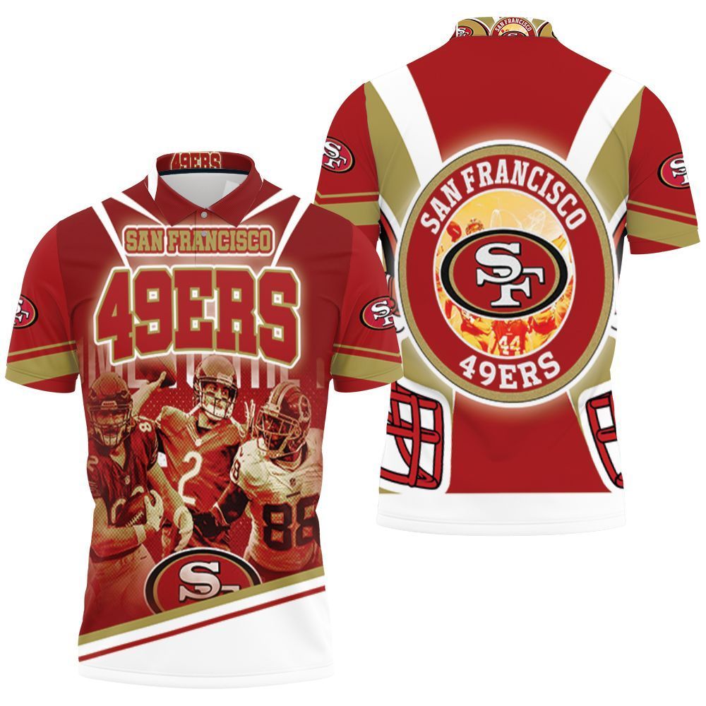 Helmet San Francisco 49Ers Nfc West Division 2021 Super Bowl 3D Polo ...