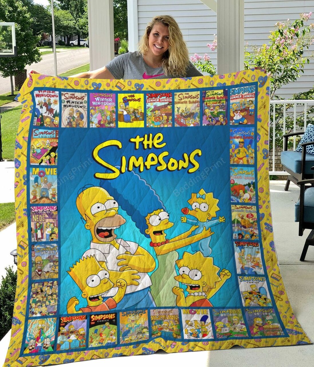 Homer Simpson The Simpsons Family Quilt Bedding Set Blanket For ...