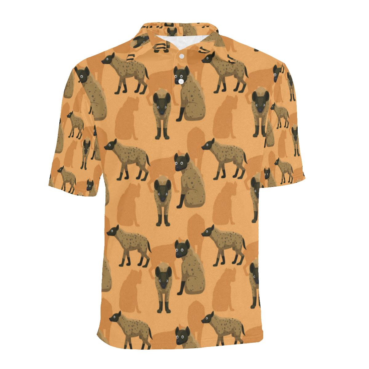 Hyena Pattern Print Design 01 Men Polo Shirt - Bluefink