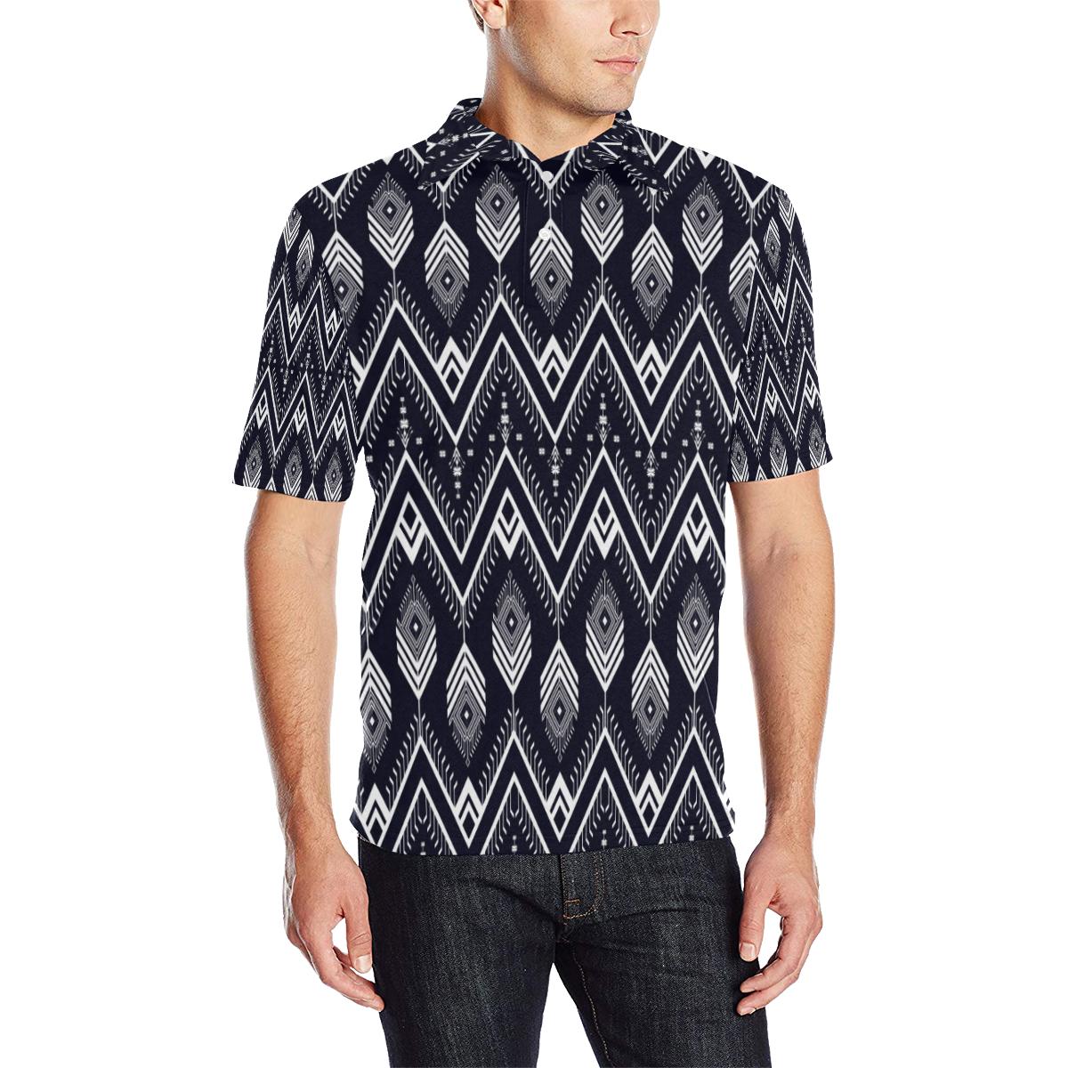 Indians Tribal Aztec Men Polo Shirt - Bluefink