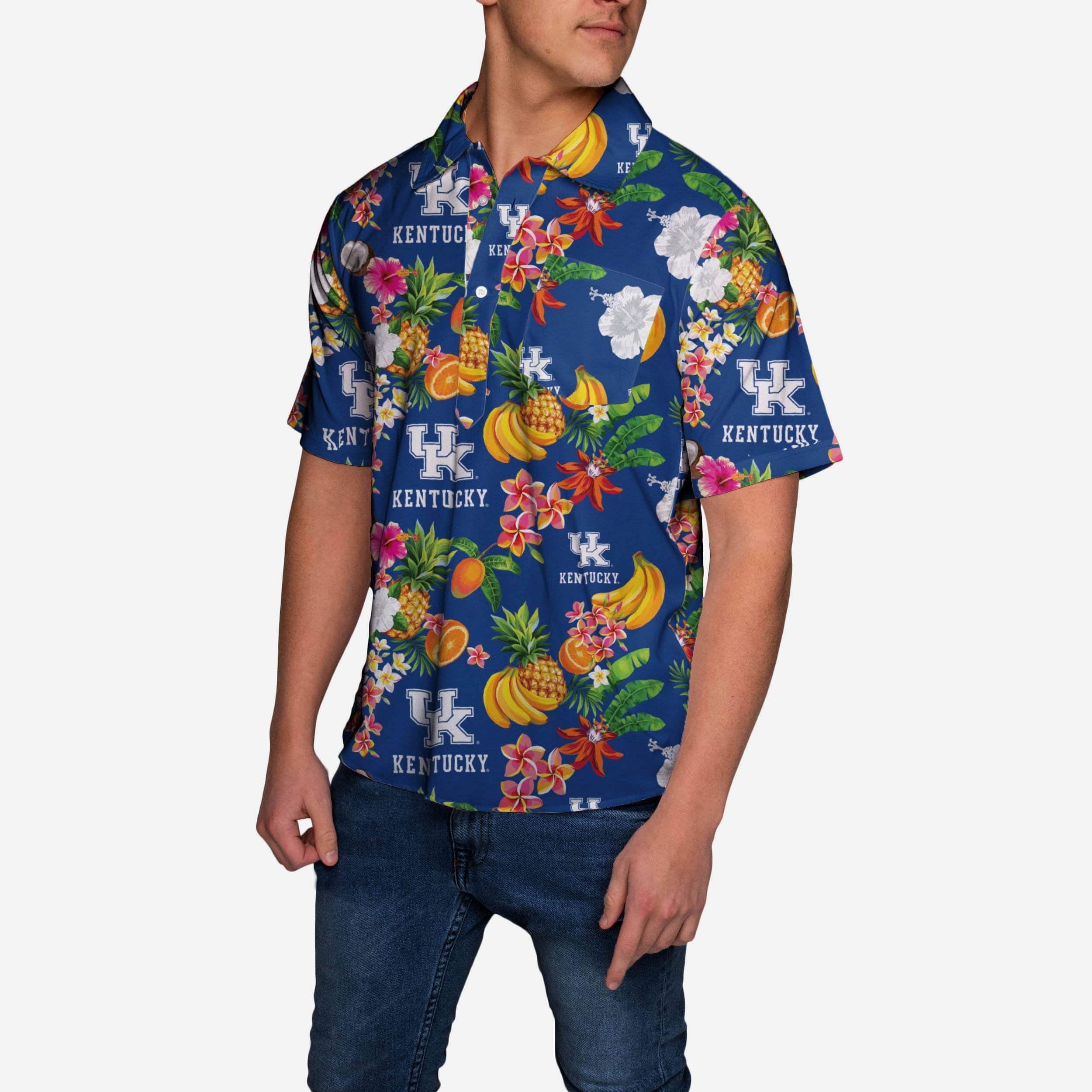 Kentucky Wildcats Fruit Flair Short Sleeve Polo - Bluefink