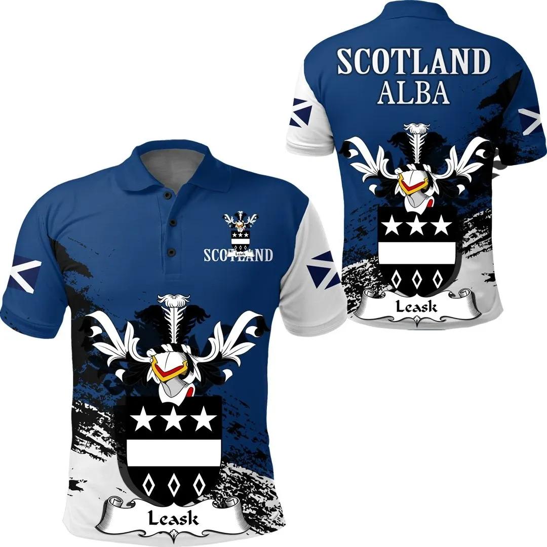 Leask Scottish Family Crest Scotland Special Polo Shirt - Golf Shirt ...