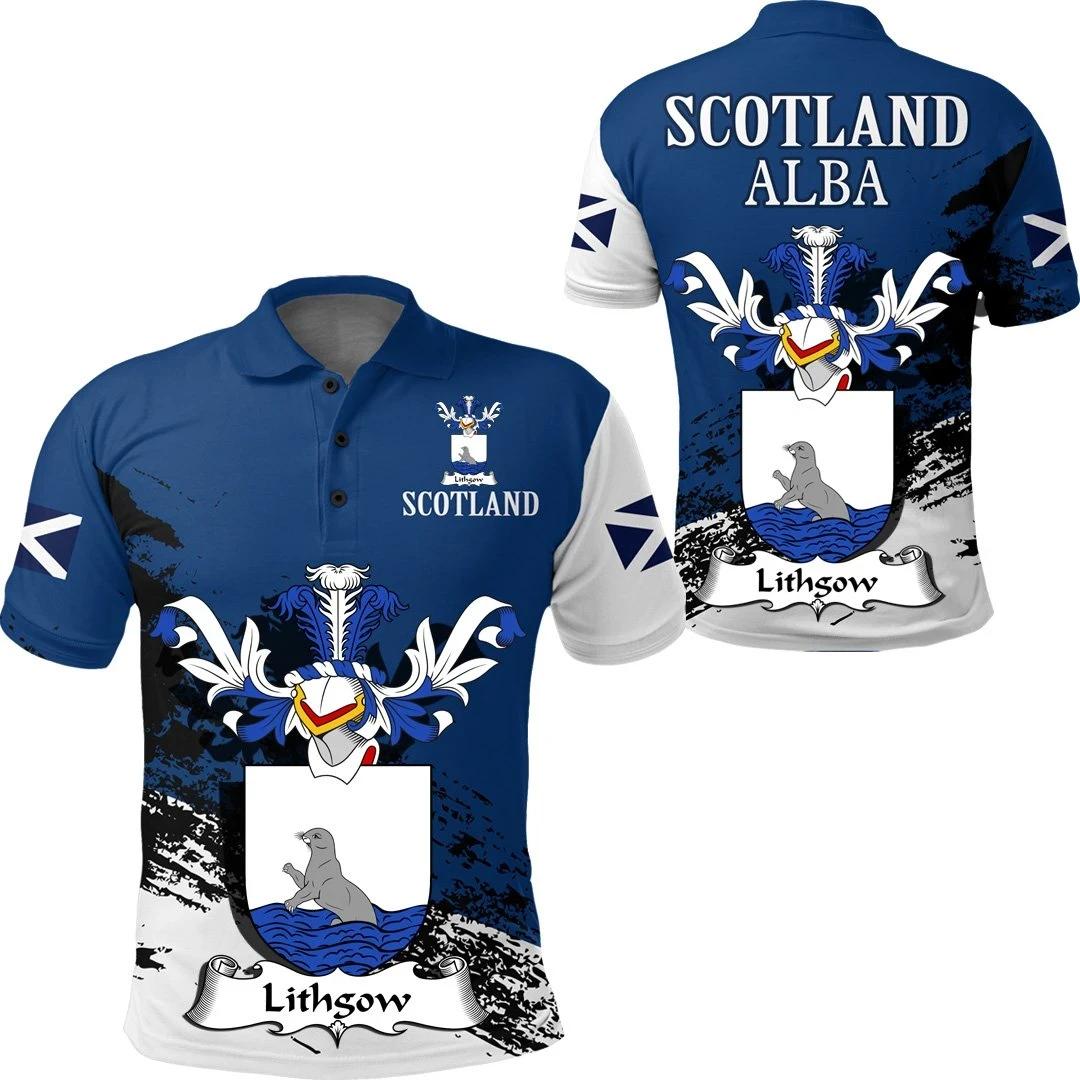 Lithgow Scottish Family Crest Scotland Special Polo Shirt - Golf Shirt ...