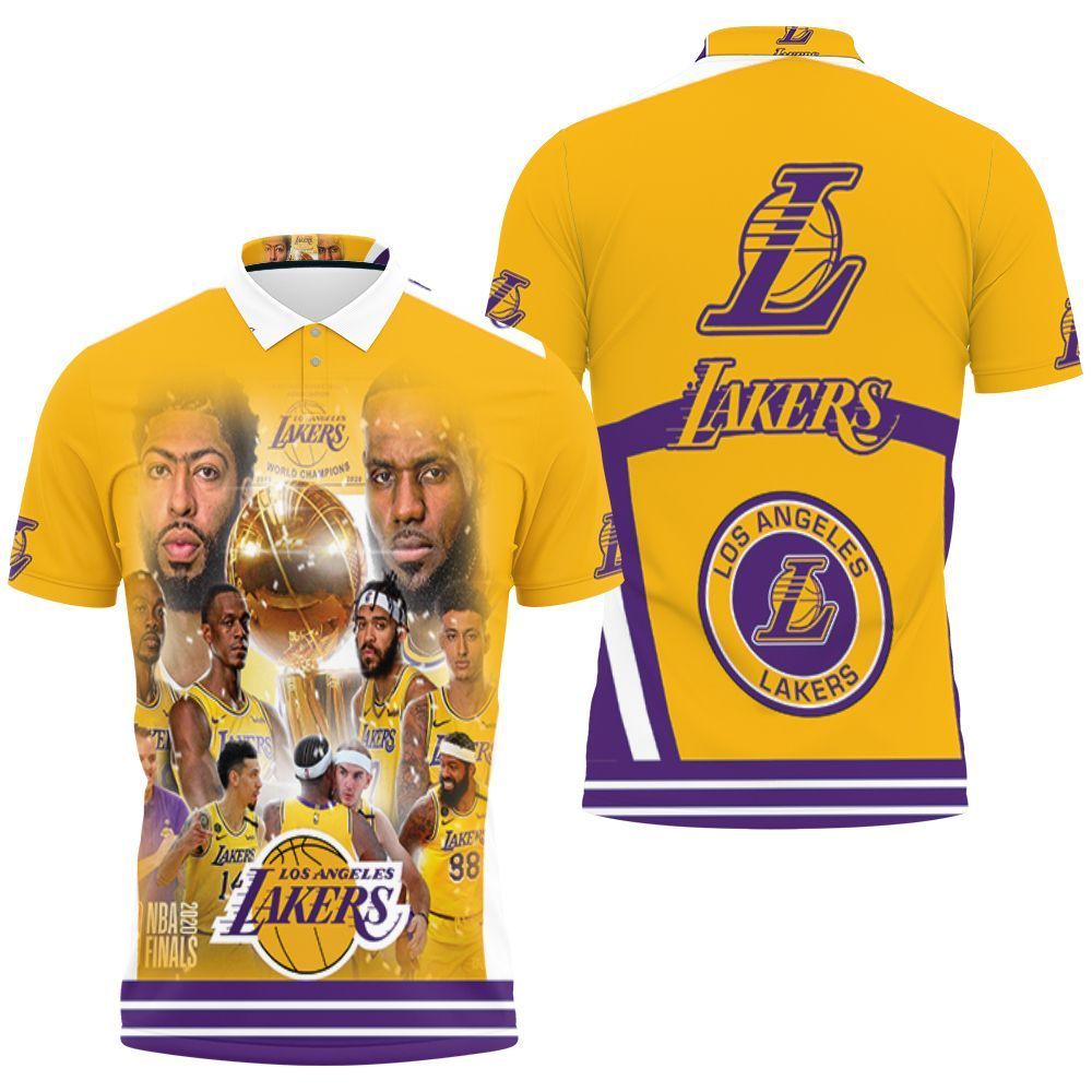 Los Angeles Lakers Champions Nba Western 3D Polo Shirt - Bluefink