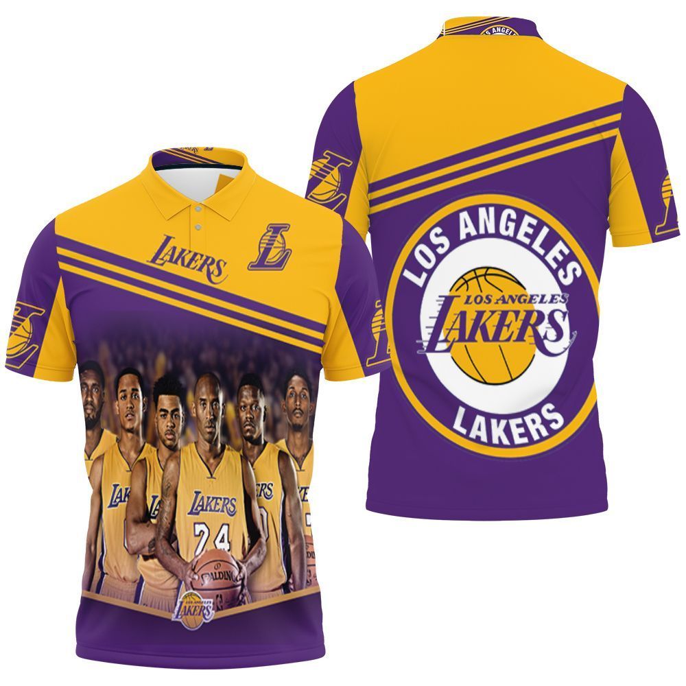 Los Angeles Lakers Nba Logo Western Conference 3D Polo Shirt - Bluefink