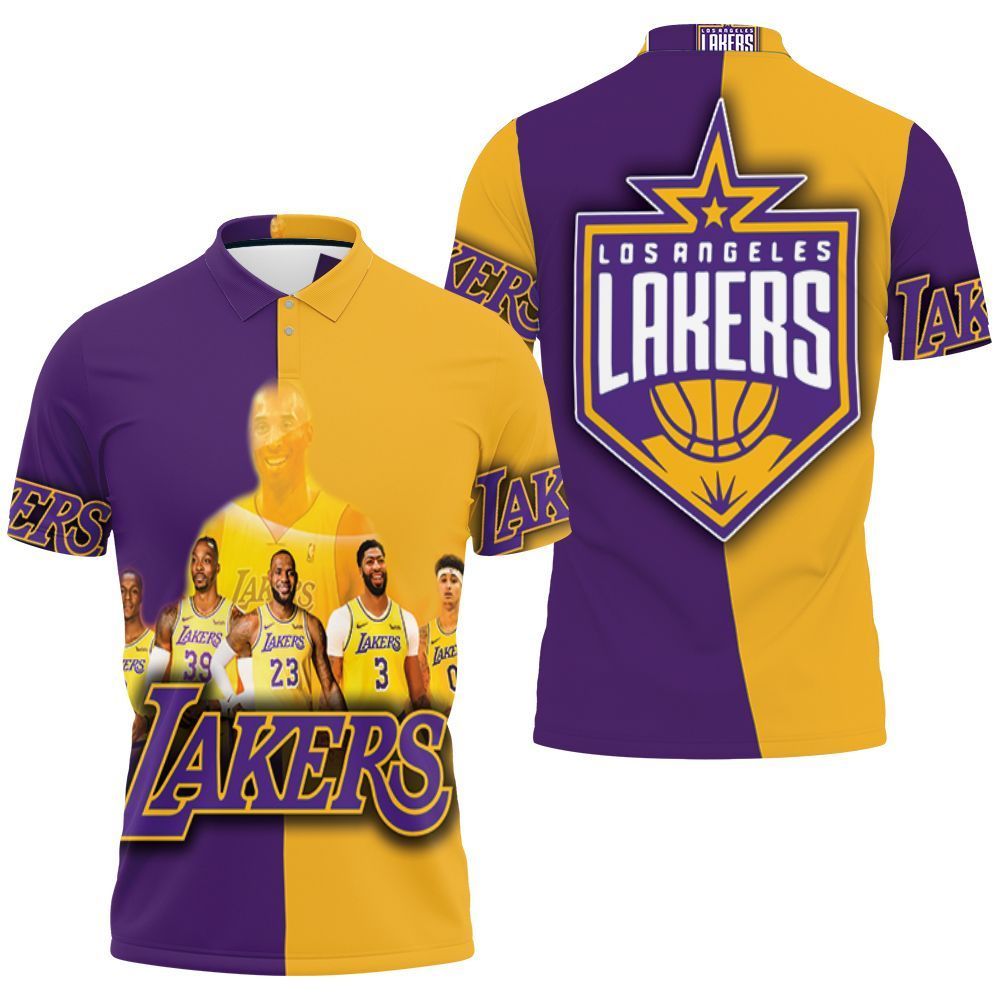 Los Angeles Lakers Nba Western Conference 3D Polo Shirt - Bluefink
