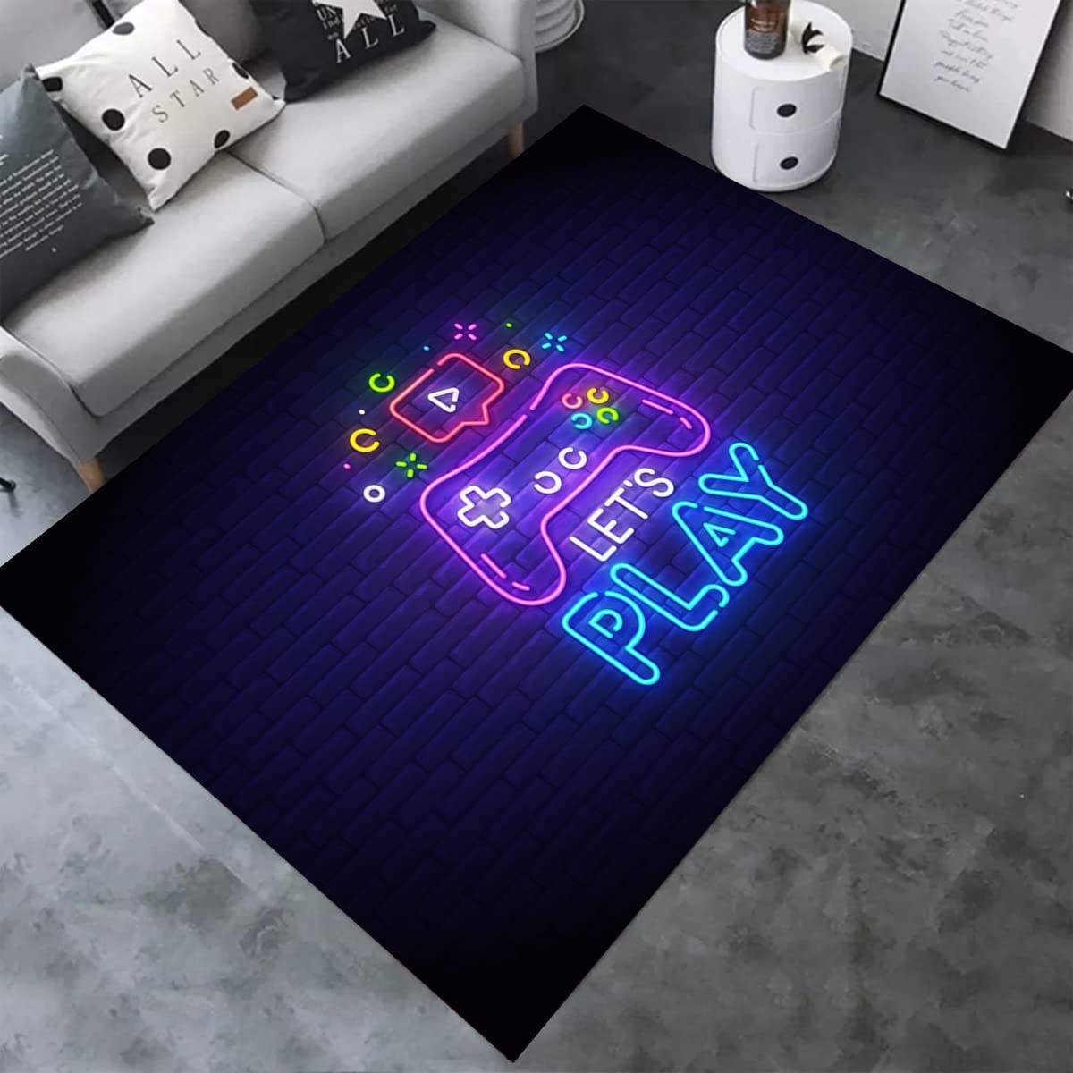 Make Your Little Gamer's Day with Funny Game Rug featuring Cartoon ...