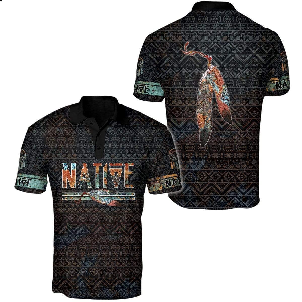 Native American Pride Polo Shirt - Bluefink