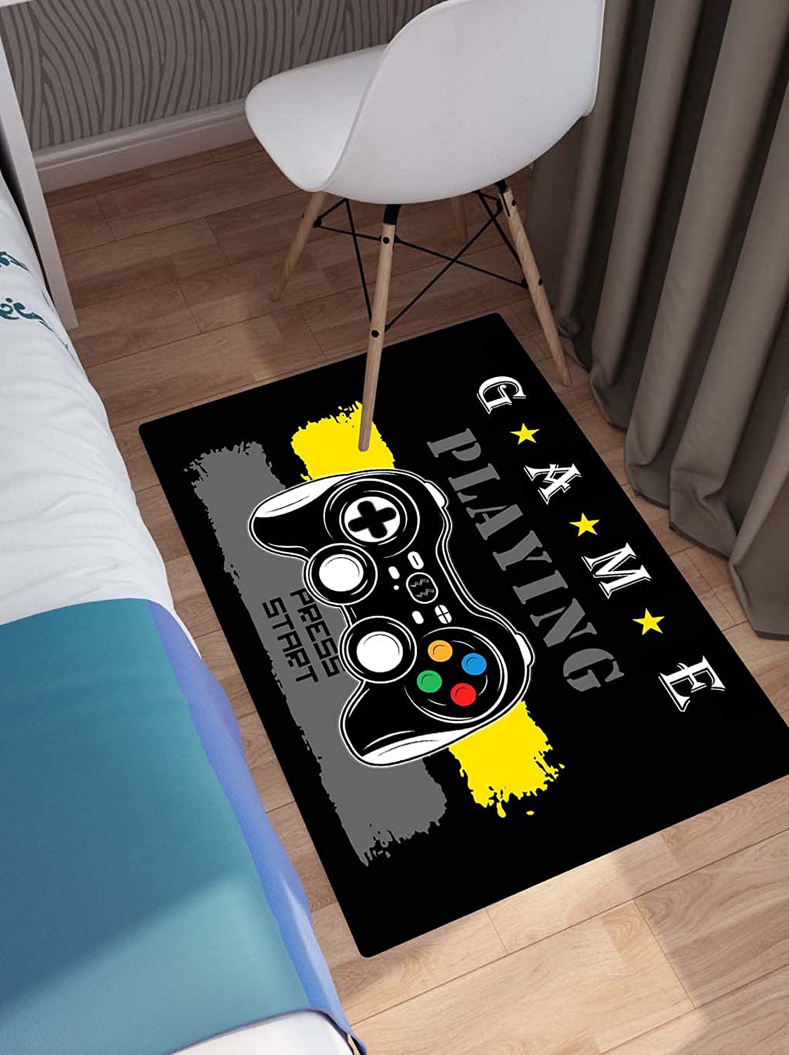 Non-Slip Gaming Rug for Boys with Game Controller Gaming Gamepad Design ...