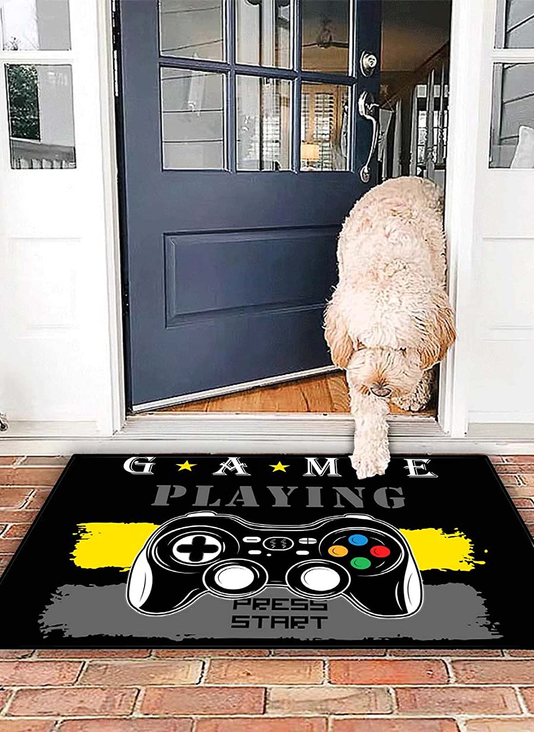 Non-Slip Gaming Rug for Boys with Game Controller Gaming Gamepad Design ...