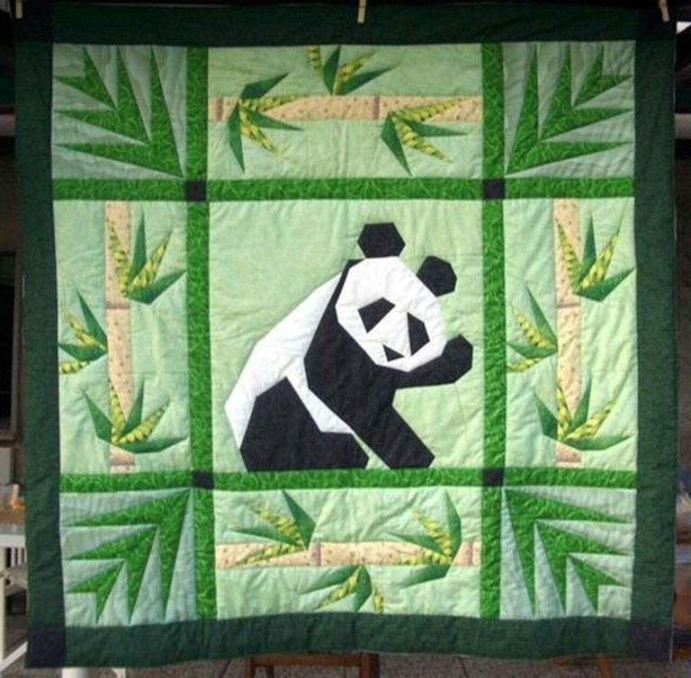 Panda Quilt Bedding Set Bedroom Decor, Gifts for Family - Bluefink