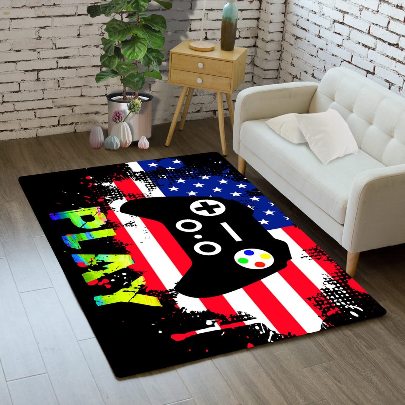Personalized Game Room Rug for Boys - Game Room Carpet - Game Room Area ...