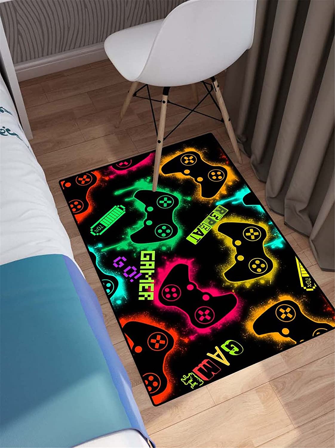 Personalized Gamepad Area Rugs for Gaming Room Decor with Crystal Floor ...