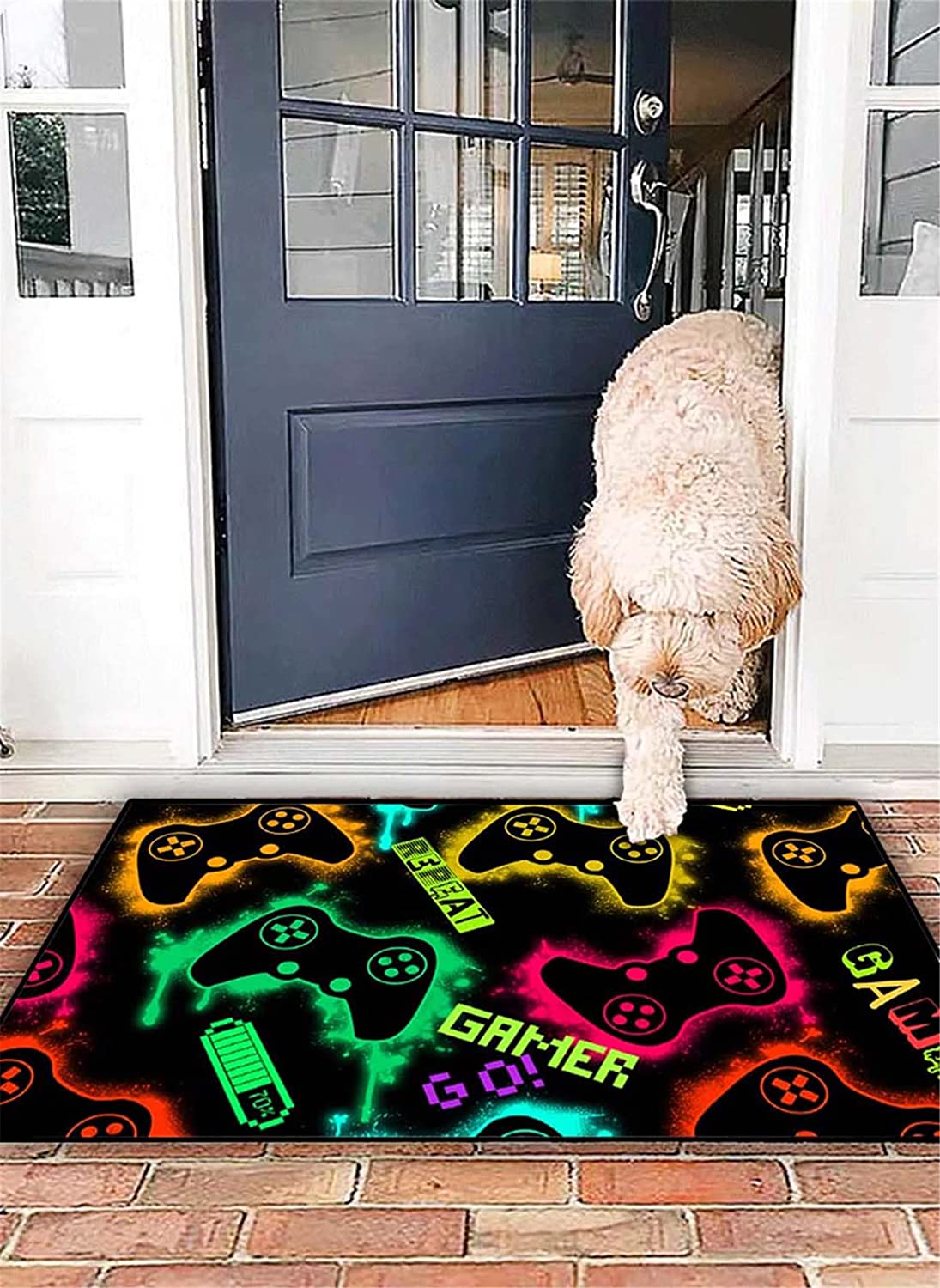 Personalized Gamepad Area Rugs for Gaming Room Decor with Crystal Floor ...