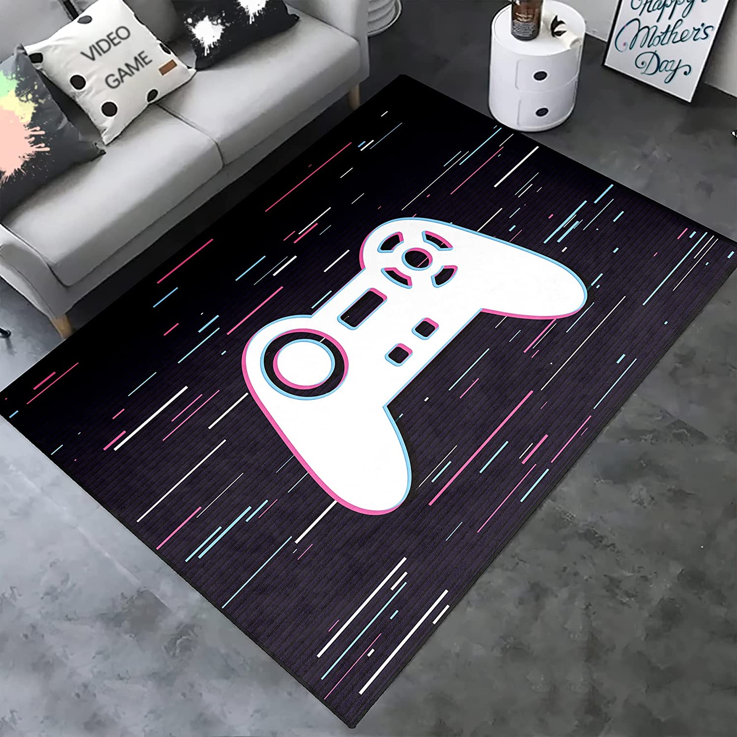 Personalized Gaming Rugs Boys Bedroom: 3D Gamer Carpet Décor ...