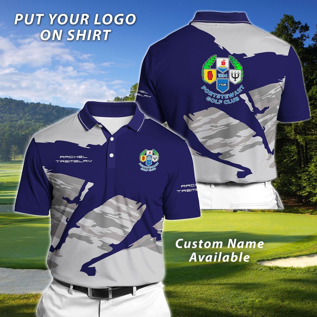 Personalized Golf Polo T-Shirt 3D Polo Shirt A5 - Bluefink